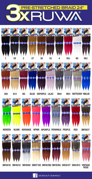 Ruwa Xpressions Braiding Hair - 3X 24" – Queen B's Beauty Mart
